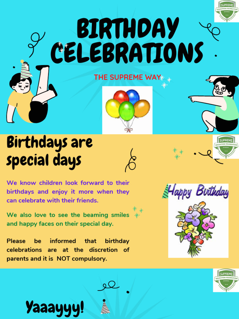 Supreme Birthday Celebrations Policy | PDF