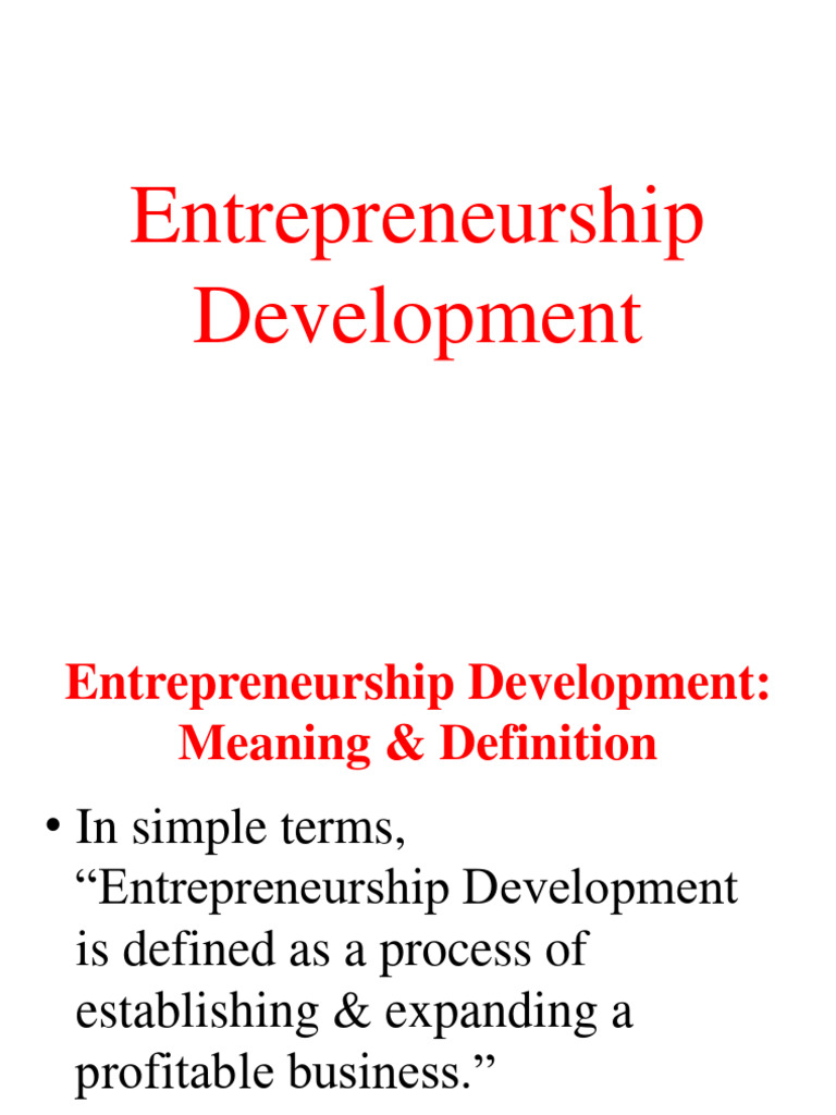 First Phase of Entrepreneurship Development | PDF | Entrepreneurship ...