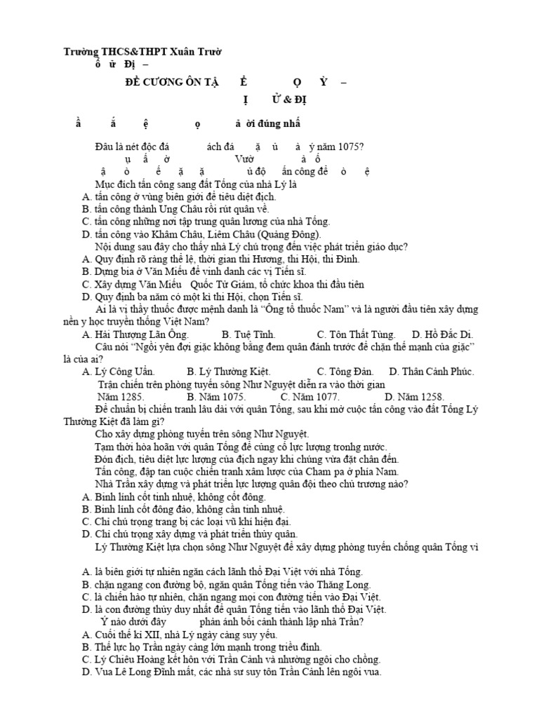 De Cuong ck2 Su Dia 7 - 1 | PDF