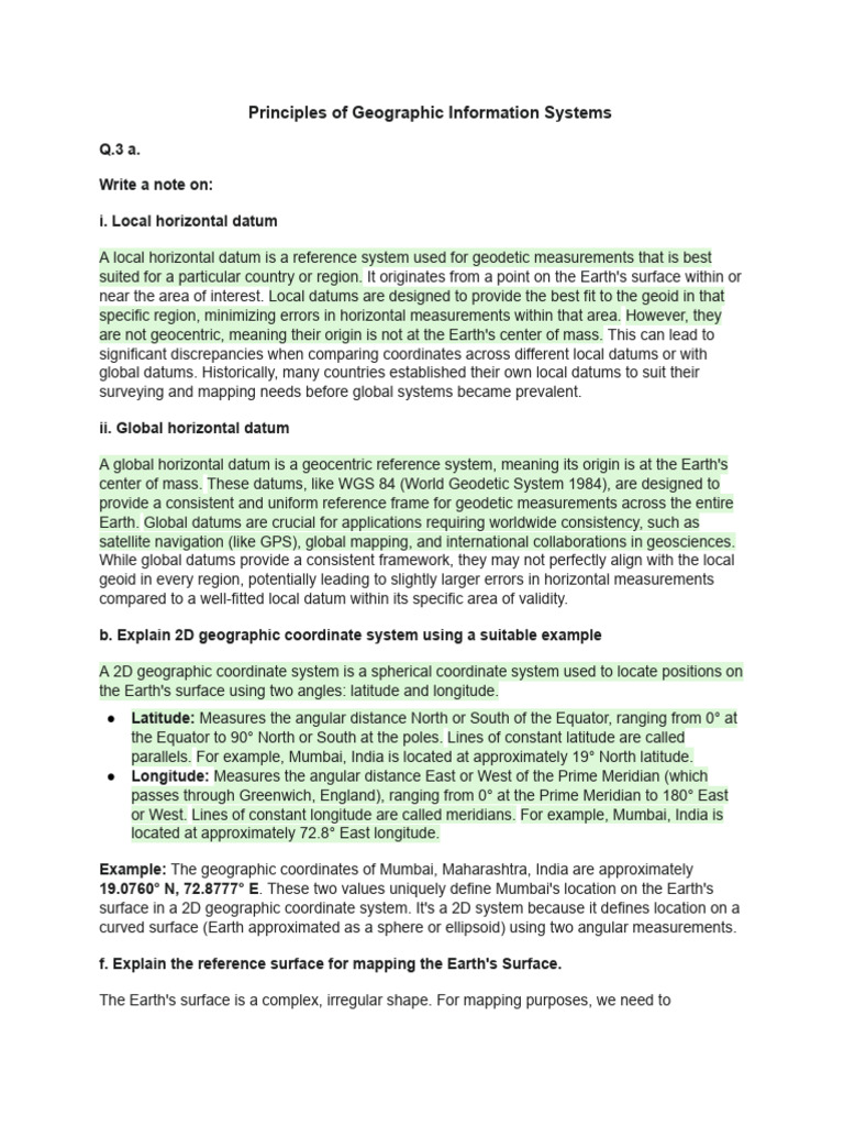 Principles of Geographic Information Systems | PDF | Latitude ...