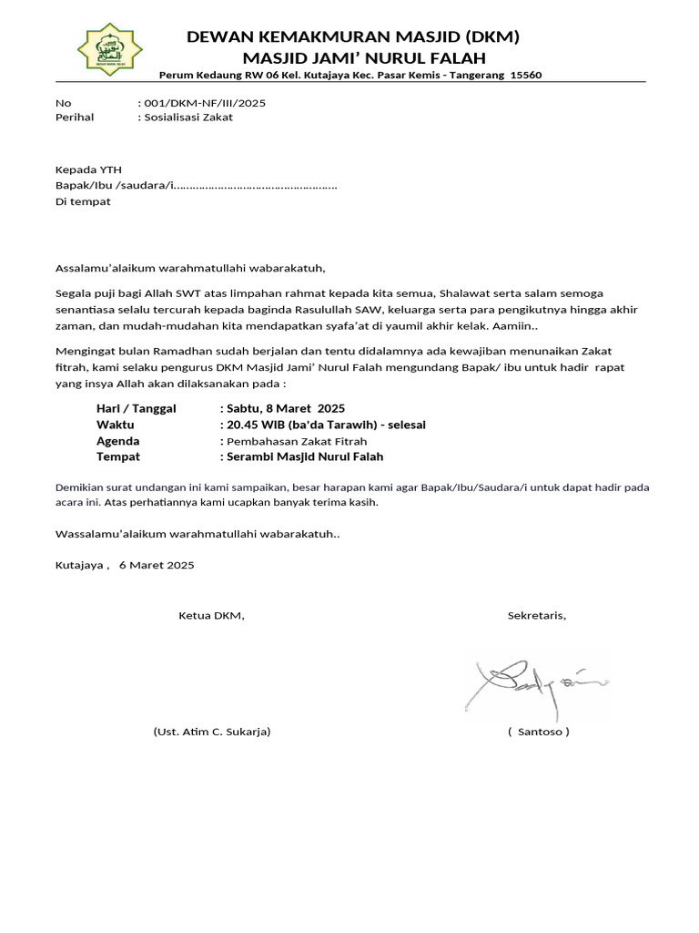 Contoh Undangan | PDF