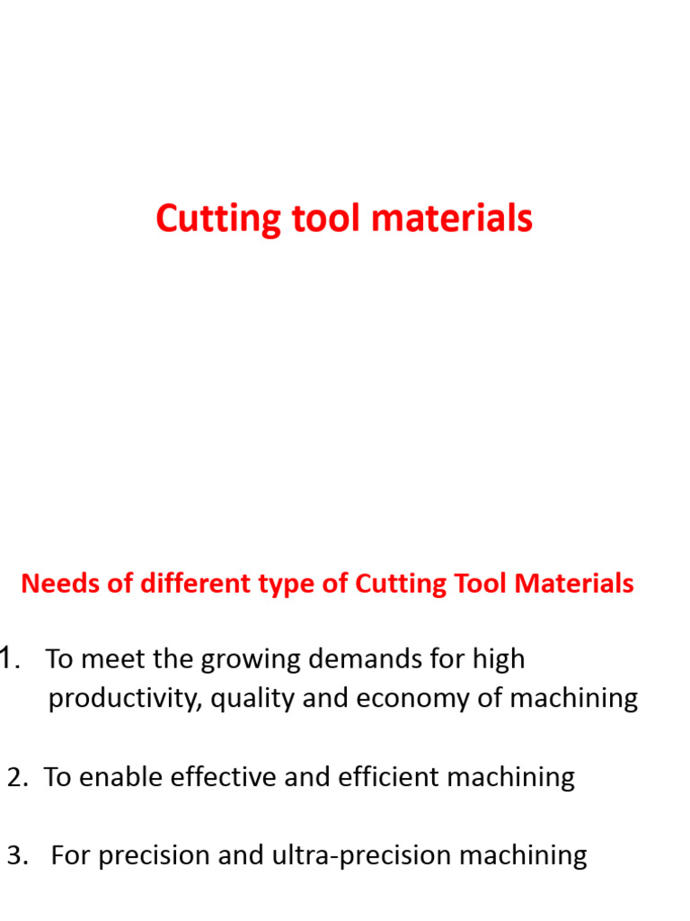 Cutting Tool Materials | PDF