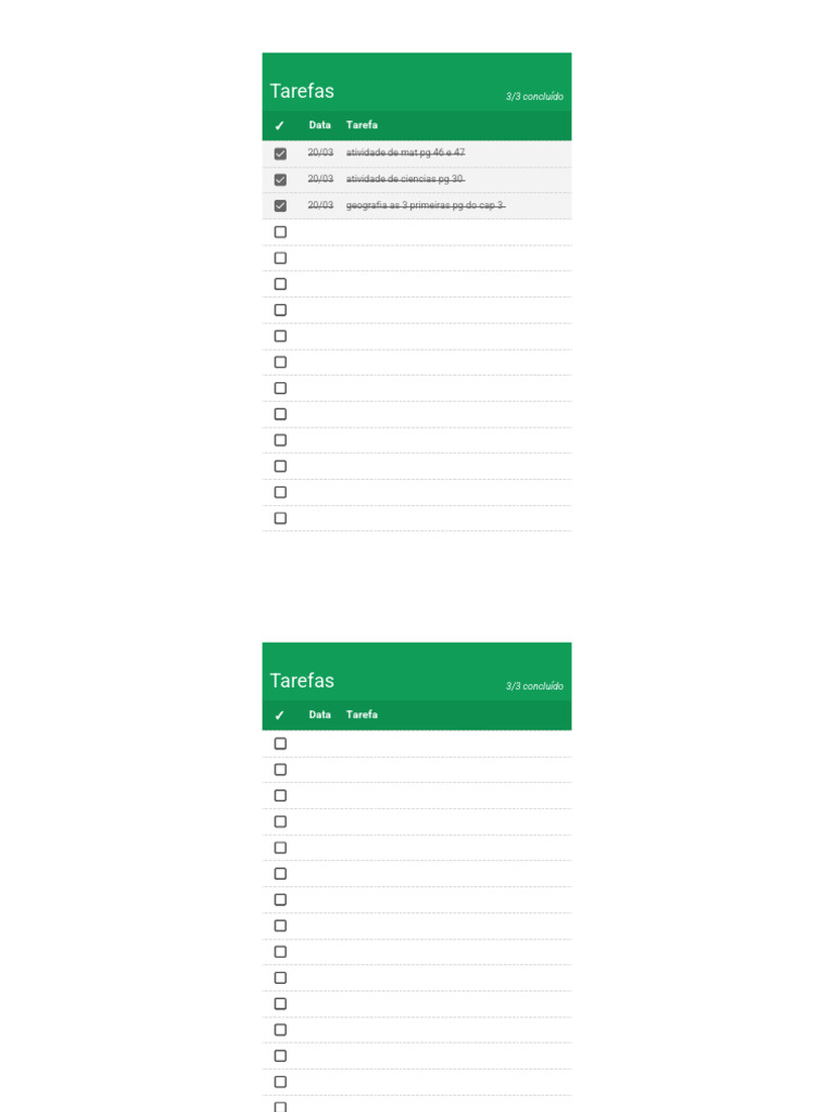 Lista de Tarefas - Tarefas | PDF