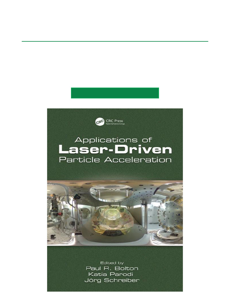 Applications of Laser Driven Particle Acceleration 1st Edition Free ...