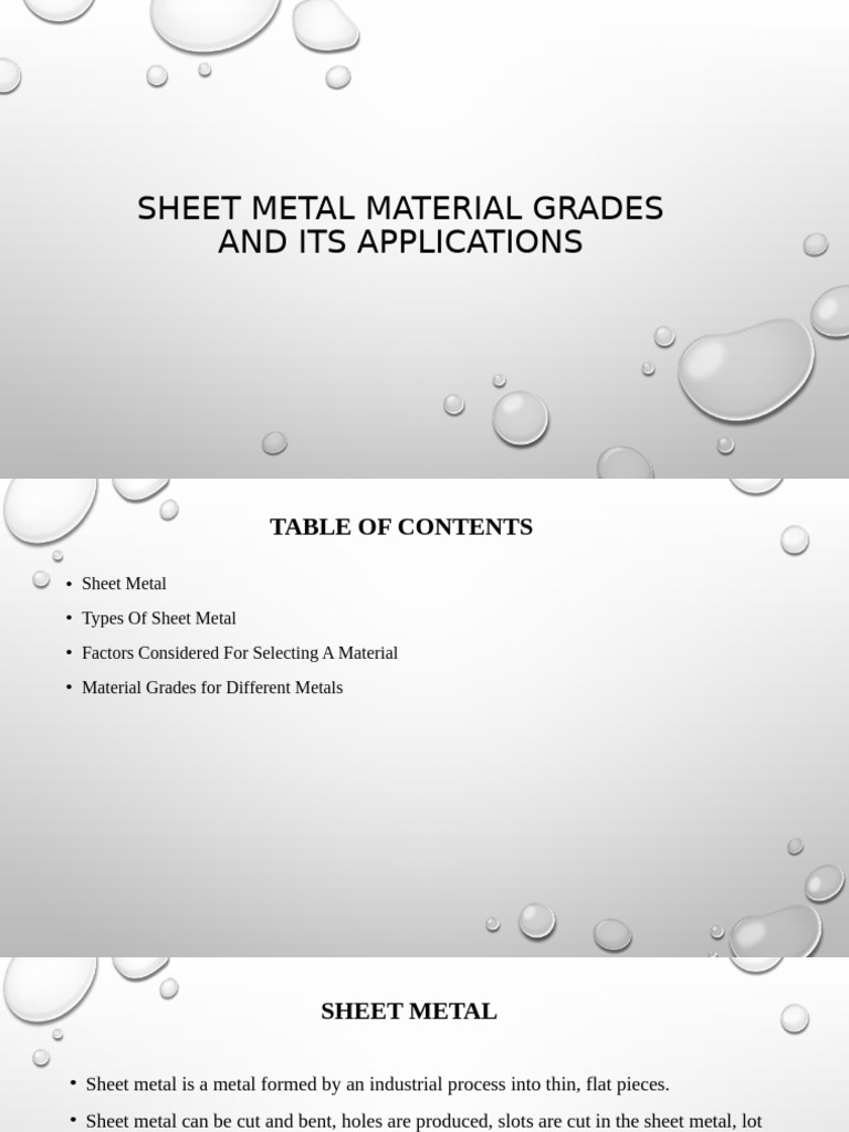 Sheet Metal Material Grades | PDF | Sheet Metal | Steel