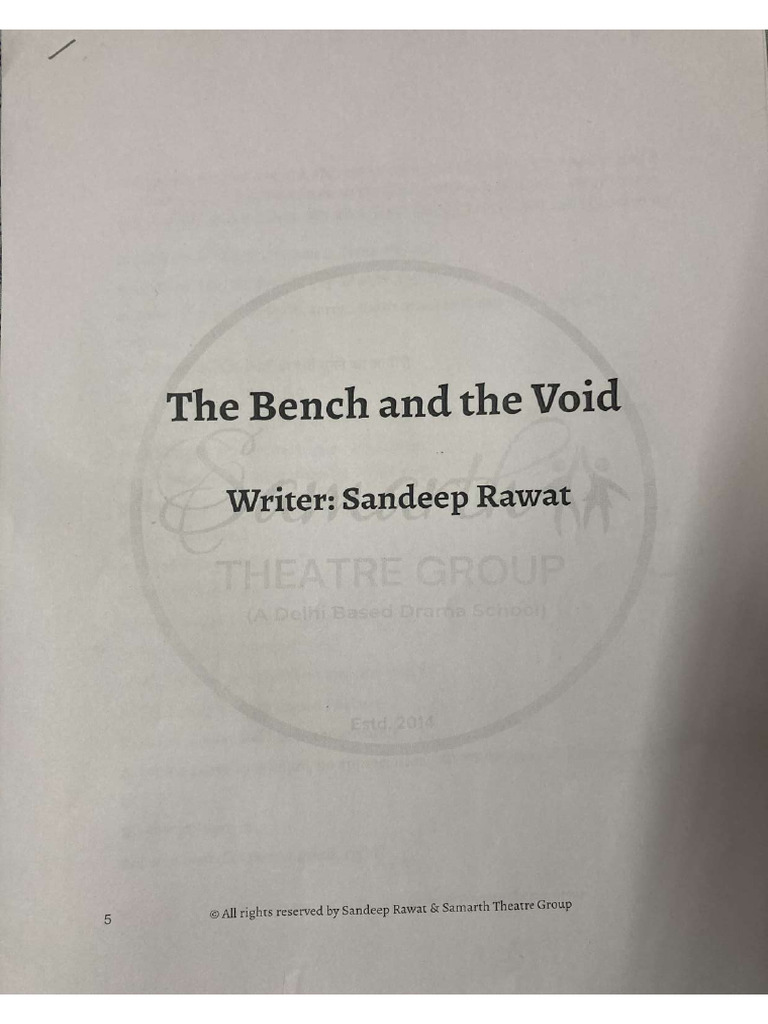The Bench and The Void | PDF