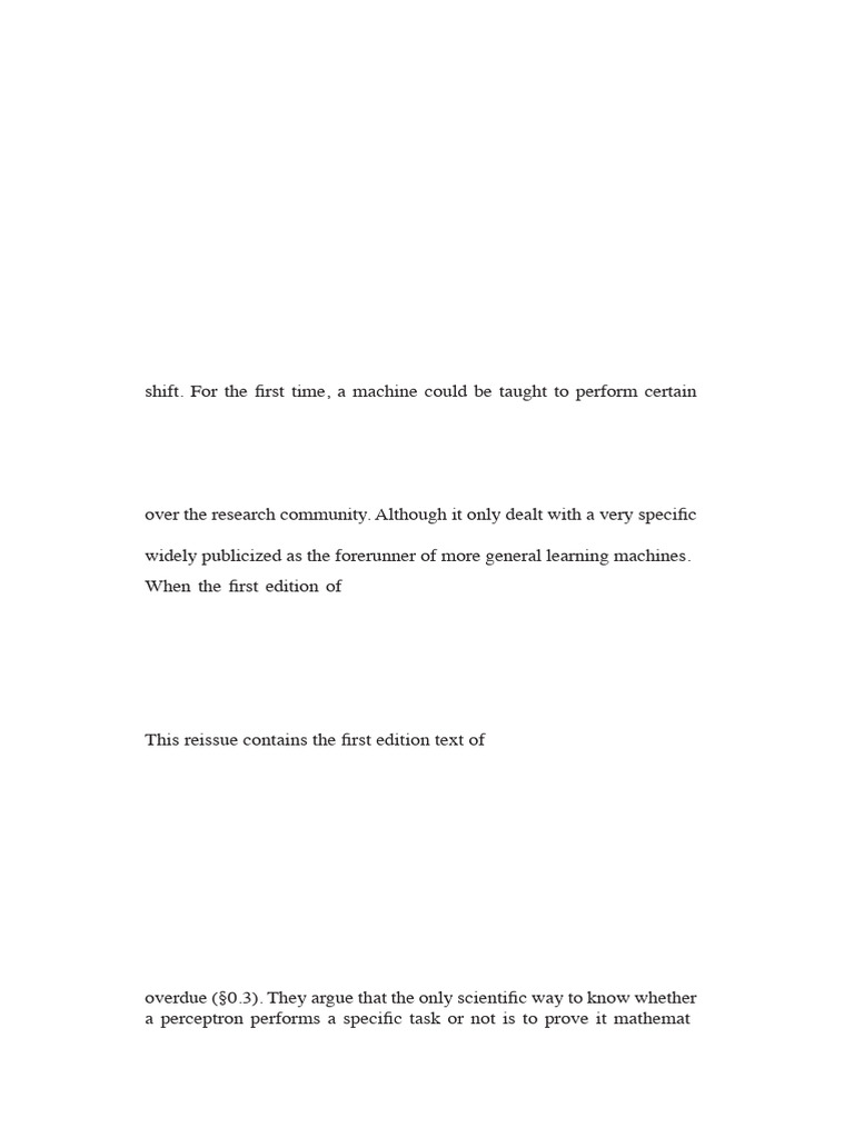 Context: Perceptrons Appeared Almost A Decade Later | PDF | Artificial ...