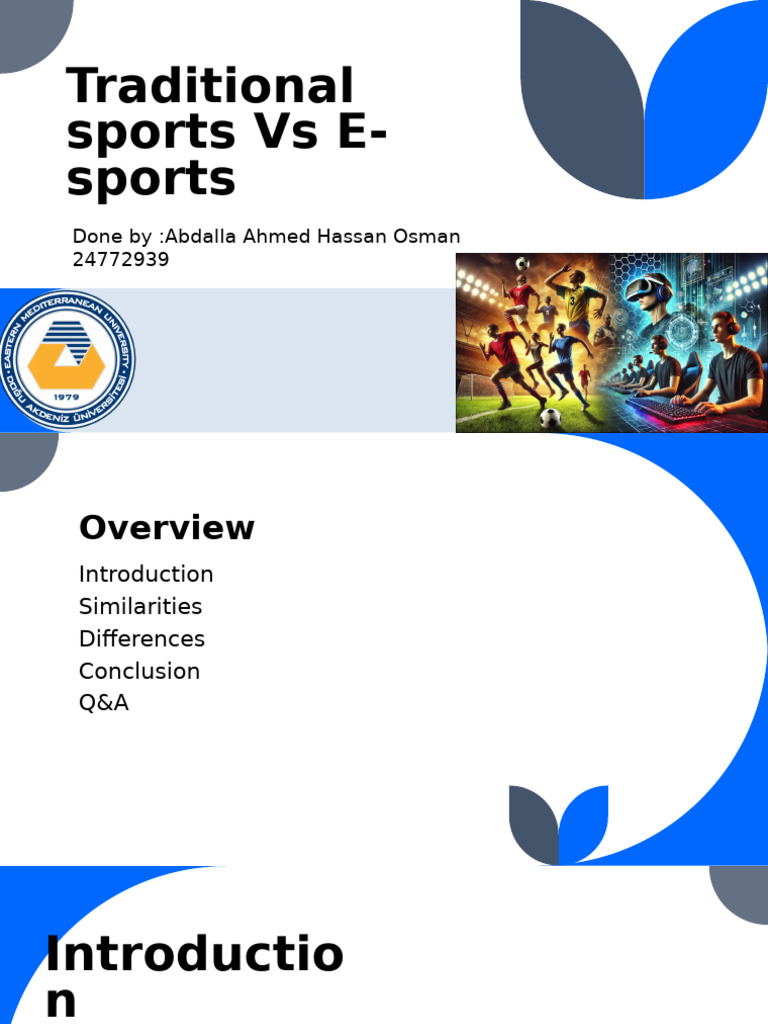 Traditional Sports Vs E-Sports | PDF