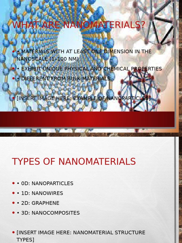 Nanomaterials Presentation With Placeholders | PDF