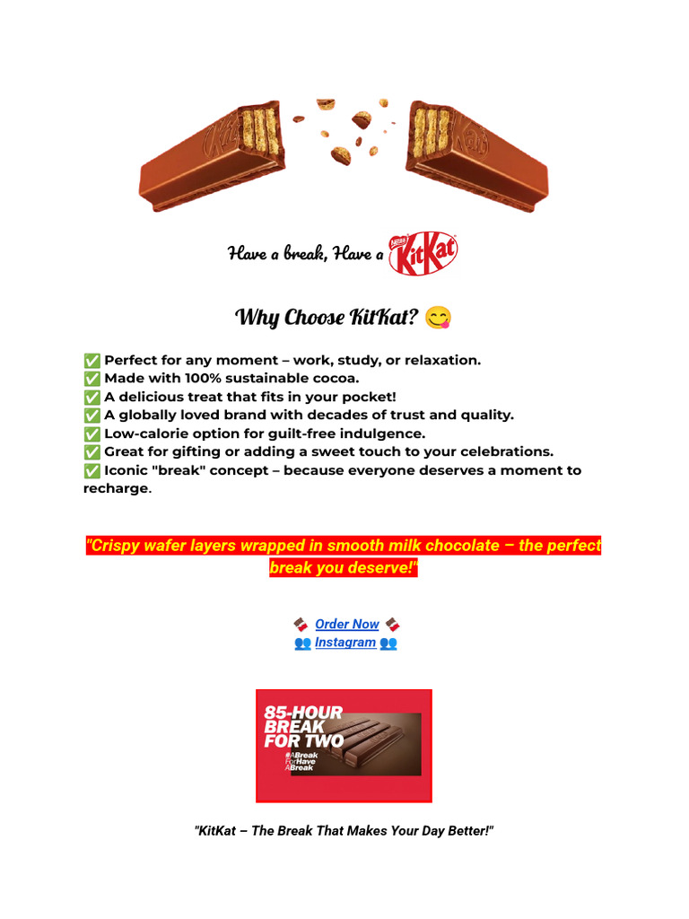 Have A Break, Have A Kitkat | PDF