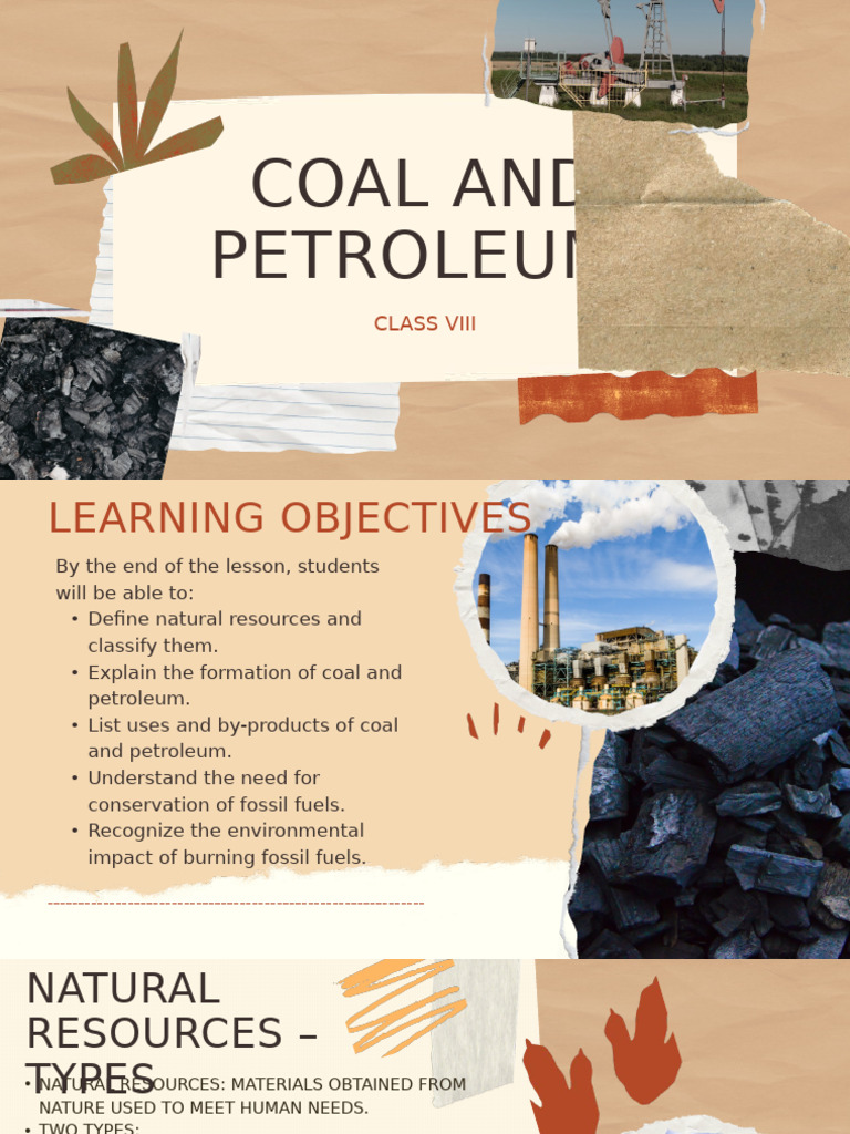 Coal and Petroleum for Class 8 | PDF | Fuels | Petroleum
