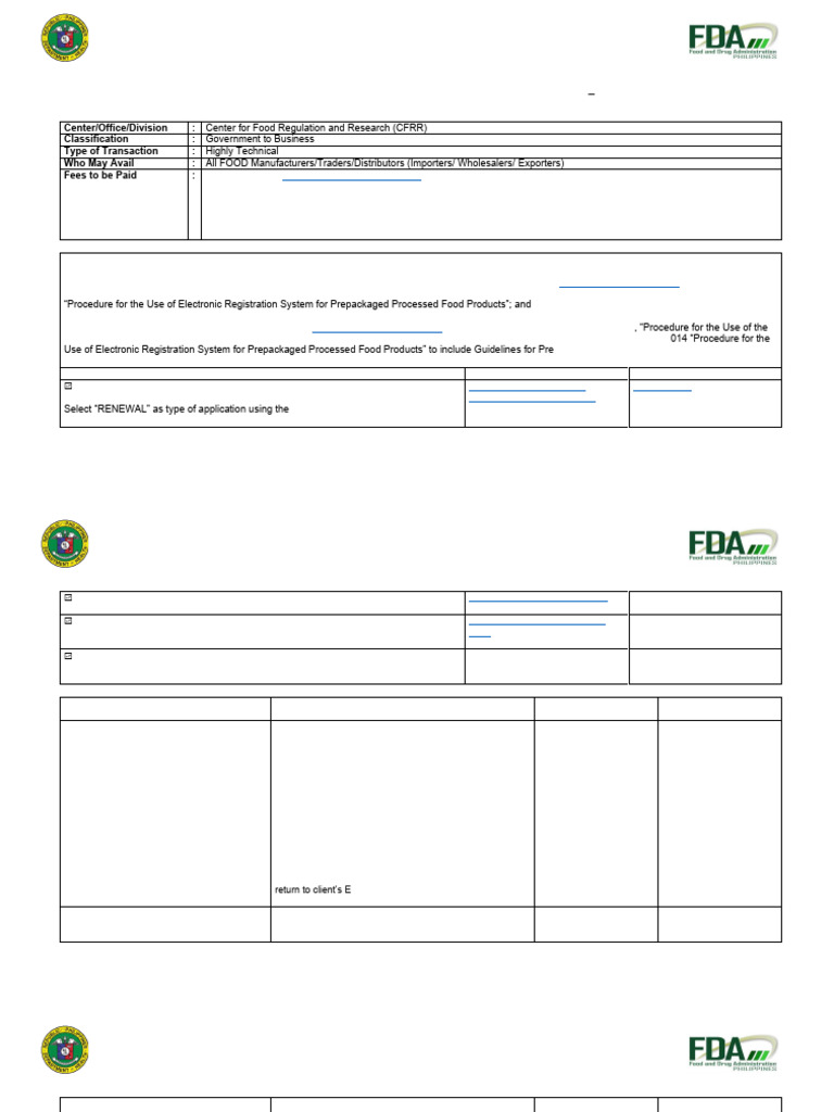 CPR Automatic Renewal Guidelines | PDF | Food And Drug Administration