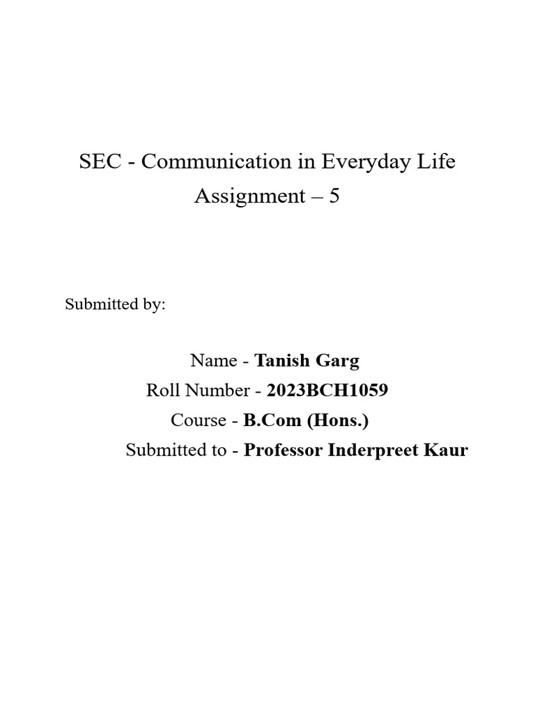SEC Assignment | PDF