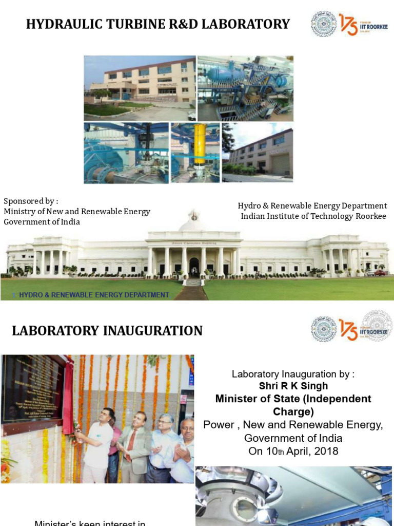 HT R&D Lab HRED IIT Roorkee Presentation | PDF | Turbine | Pump
