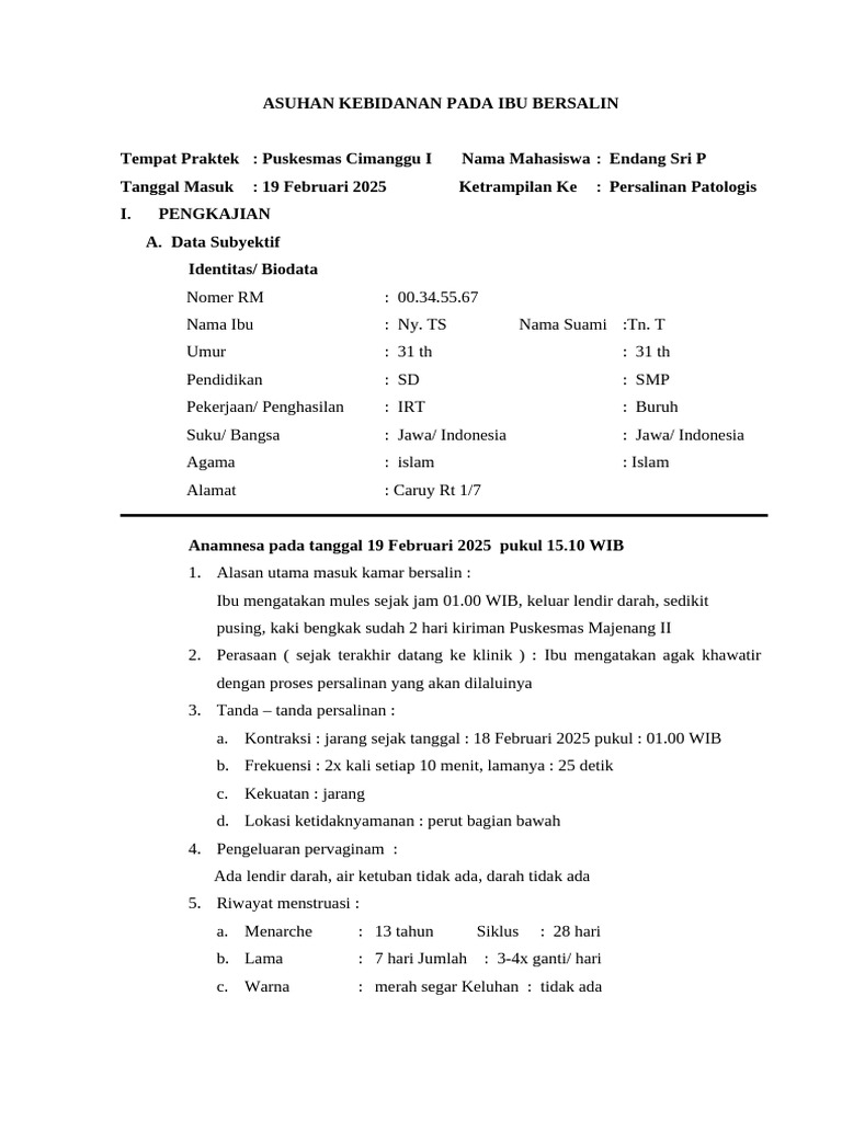 Askeb Pada Bulin 7 | PDF