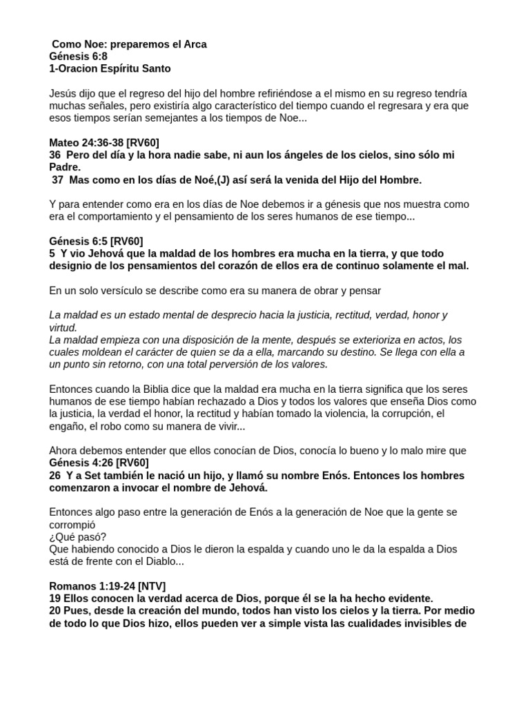 Como Noe | PDF | Noé | Arca de Noé
