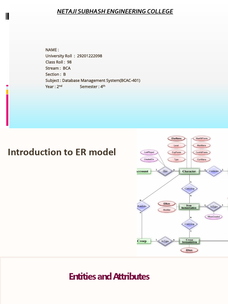 Introduction-to-ER-model | PDF | Information Technology | Data