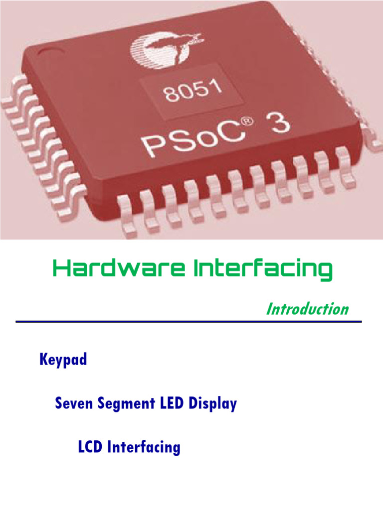 Class 17 - 8051 Interfacing | PDF | Input/Output | Microcontroller