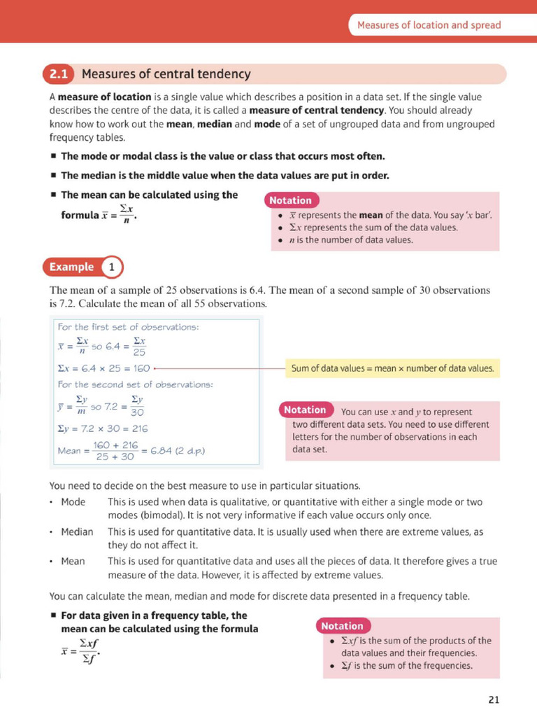Measures of Central Tendency | PDF