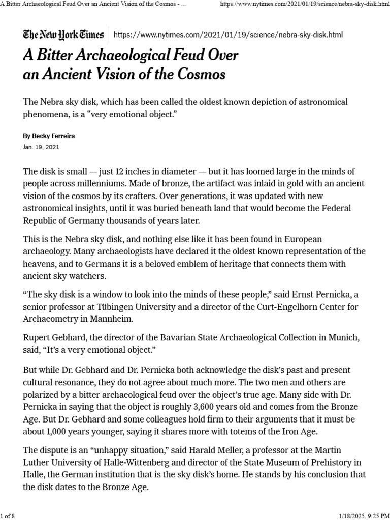 A Bitter Archaeological Feud Over an Ancient Vision of the Cosmos - The ...