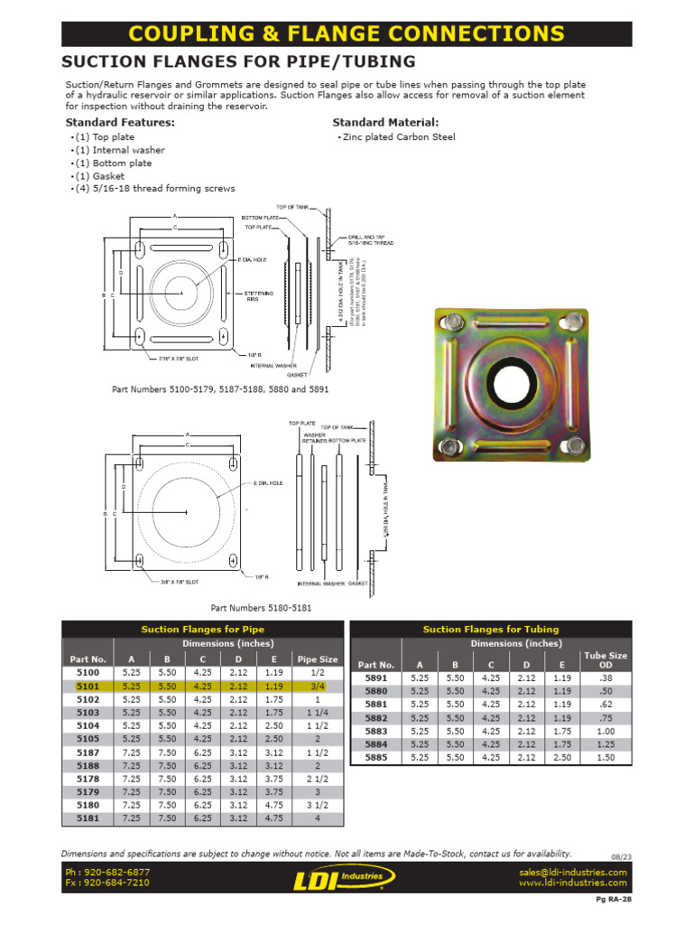 Flanges_and_Grommets_For_Suctions_Return_Lines | PDF | Pipe (Fluid ...