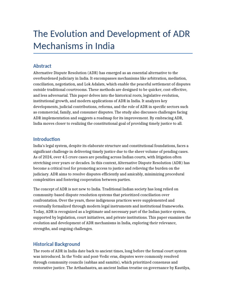 Expanded ADR Paper Part1 | PDF | Alternative Dispute Resolution | International Relations