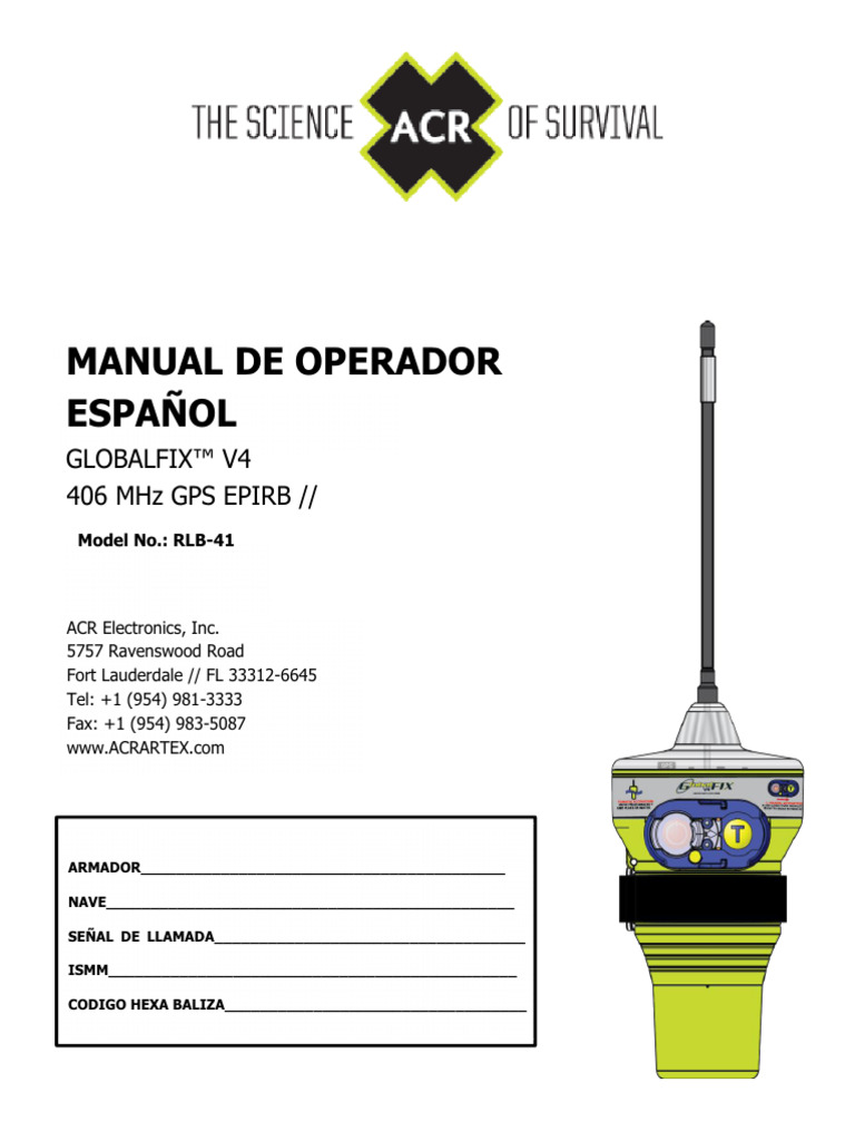 Manual Epirb RLB-41 Español | PDF | Sistema de Posicionamiento Global ...