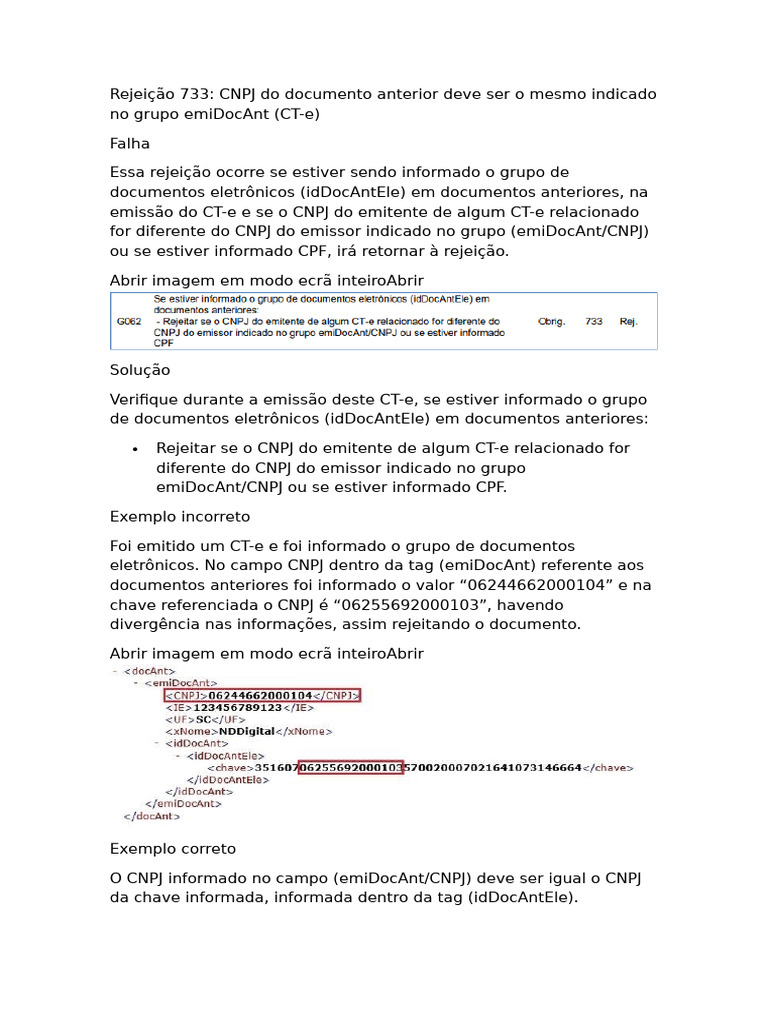 Rejeição 733 | PDF
