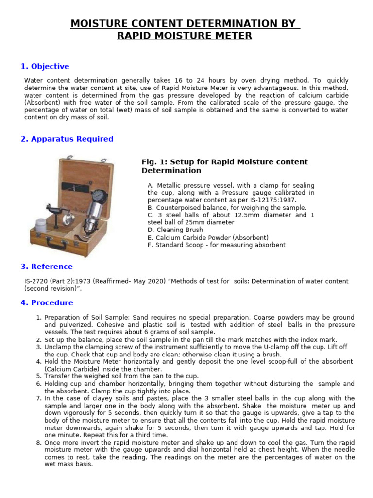 Rapid Moisture Meter | PDF