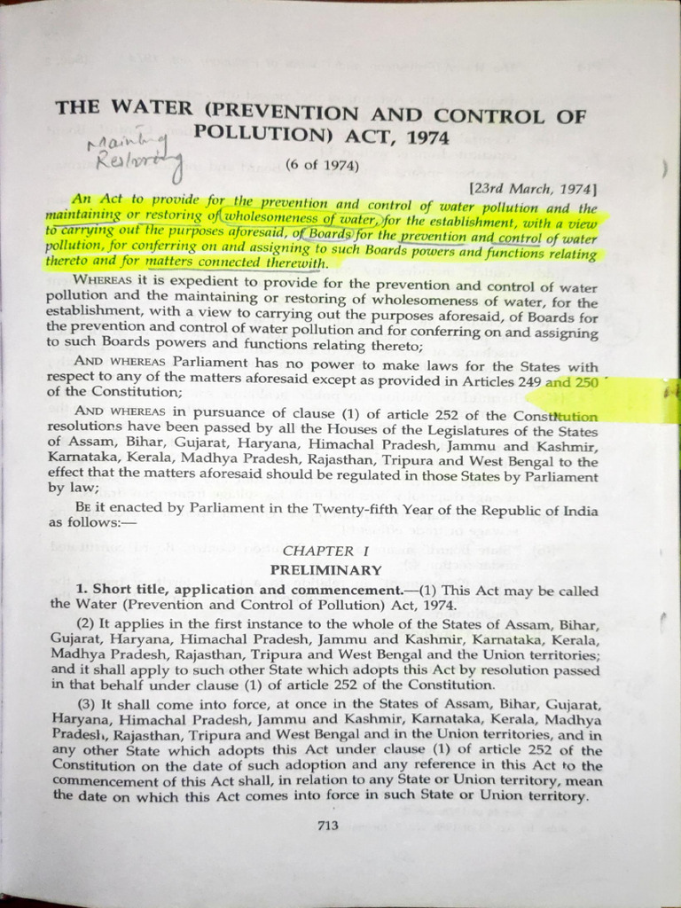 Water Act | PDF