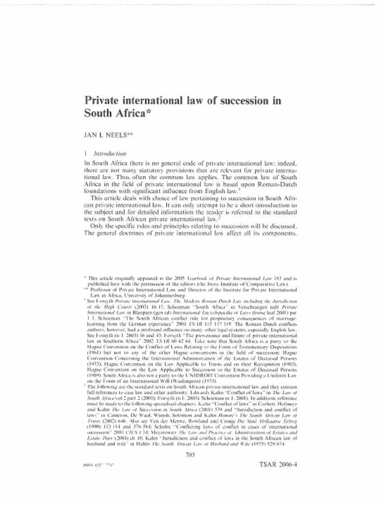 Private International of Succession | PDF