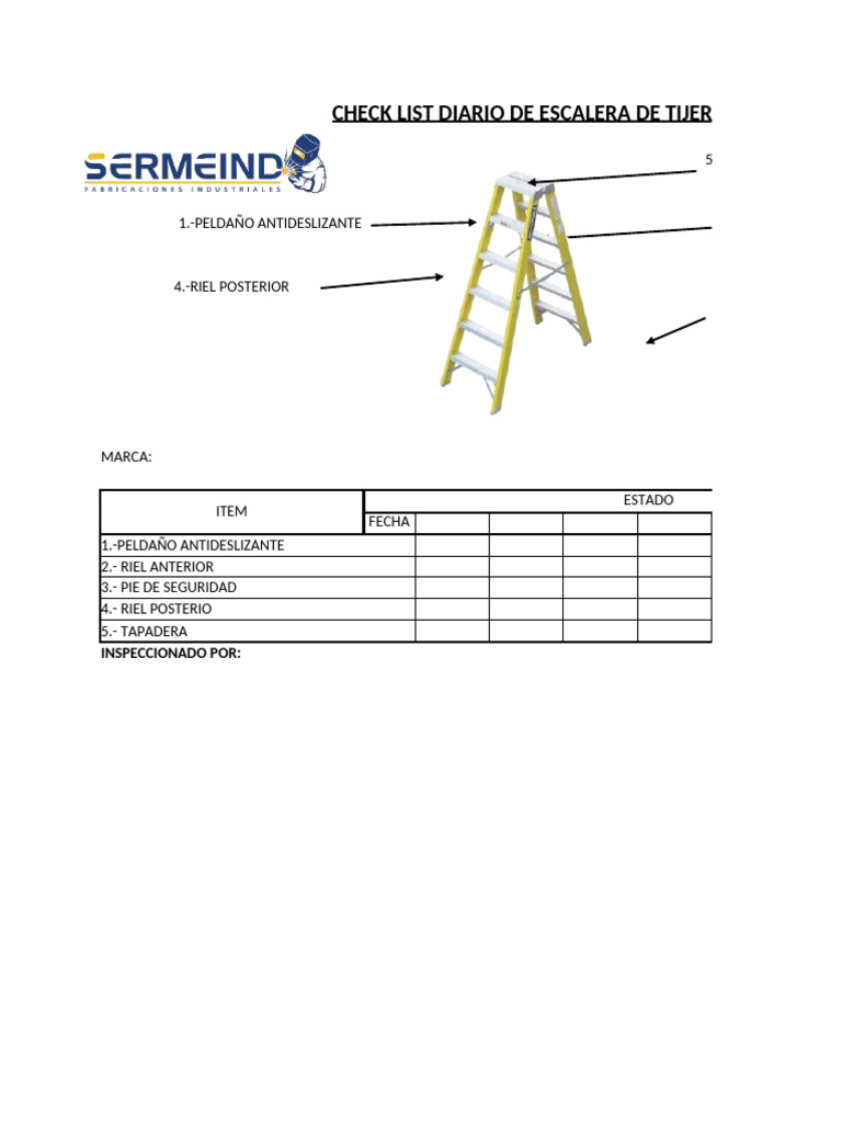 Ckeck List de Escalera | PDF