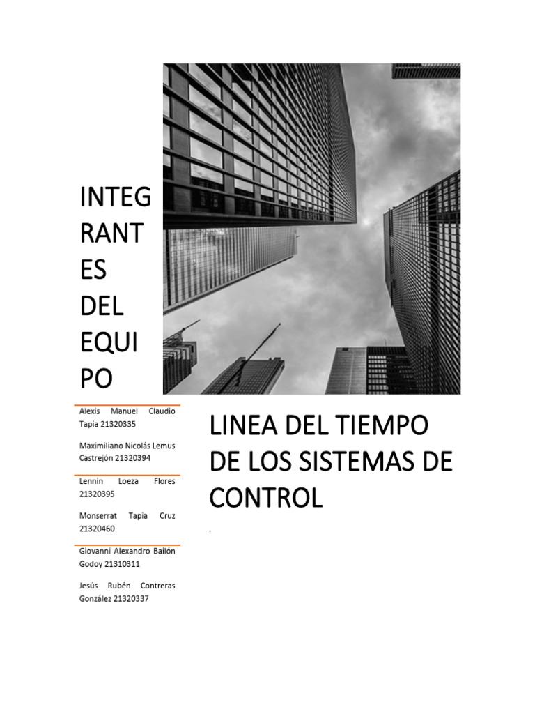 Linea de Tiempo de Los Sistemas de Controles | PDF | Informática | Ingeniería