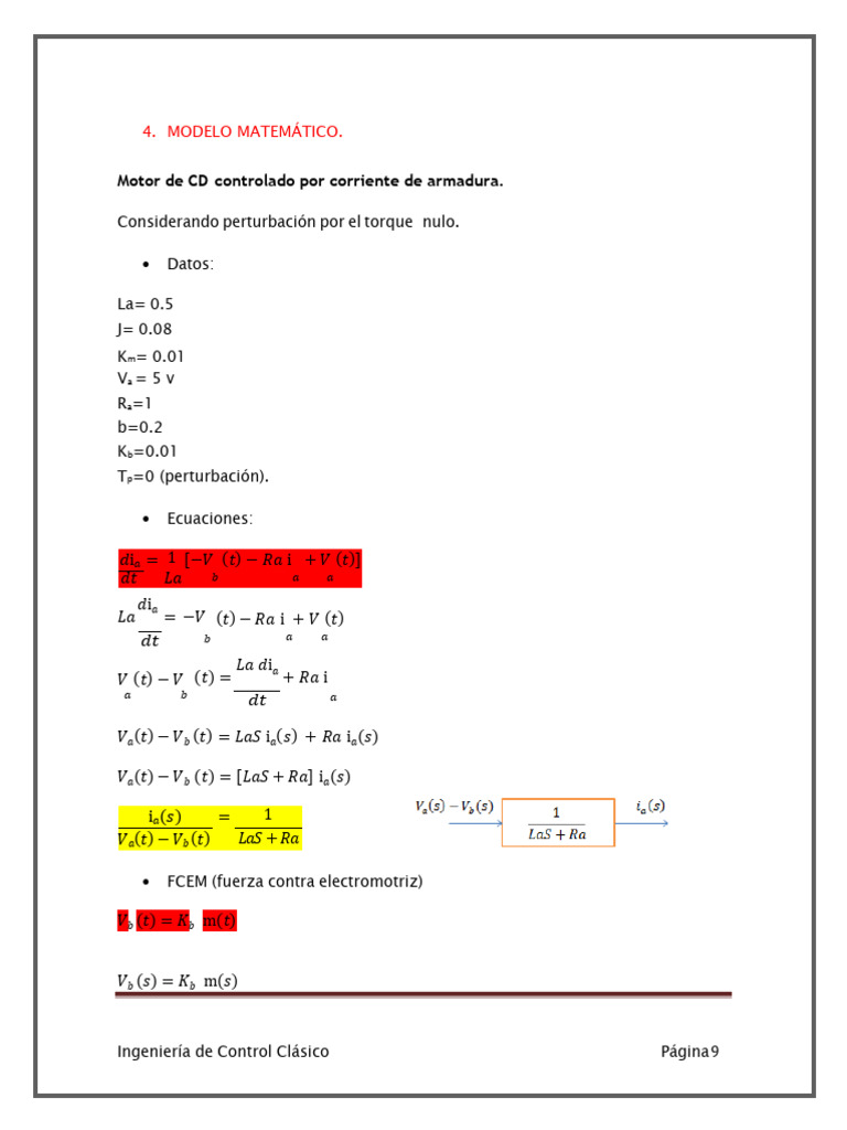 Proyecto Motor CD Controlado Por Corriente de Armadura Segundo Avance ...