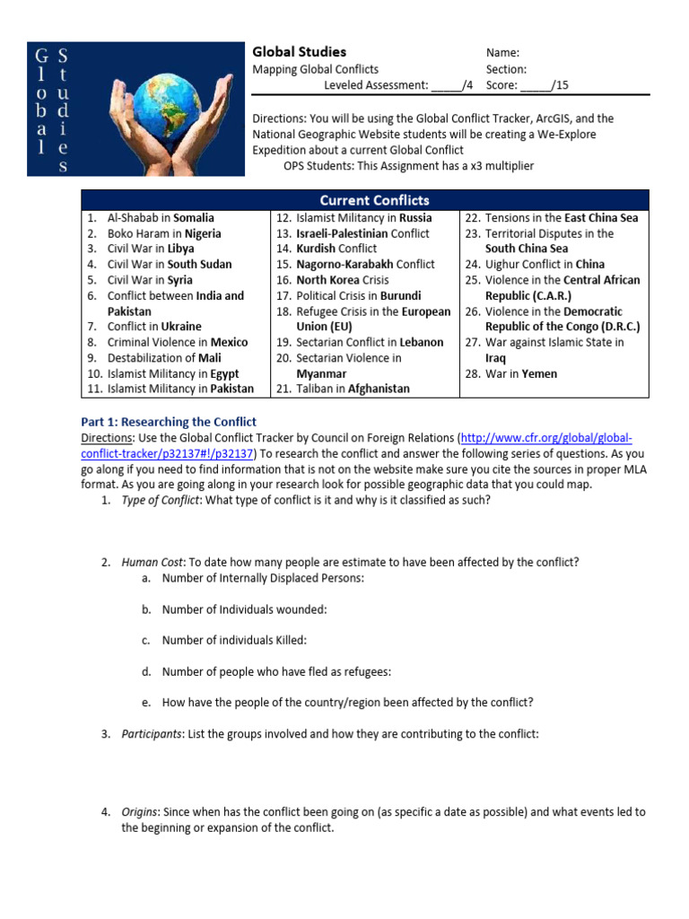 Mapping Global Conflicts | PDF | Mujahideen