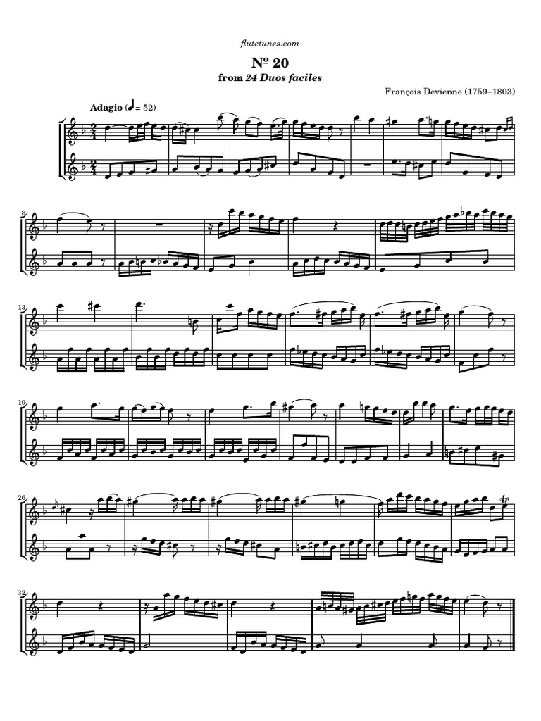 Duos Faciles No20 Adagio | PDF