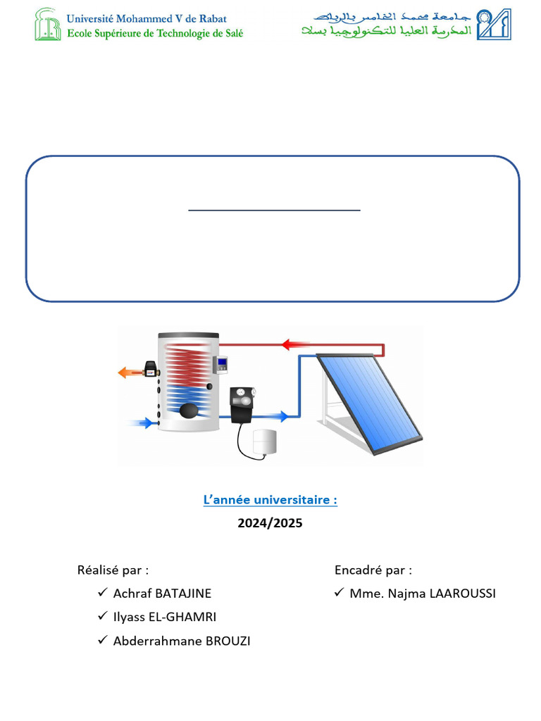 Rapport sur Installation Solaire Thermique | PDF | Chaleur ...