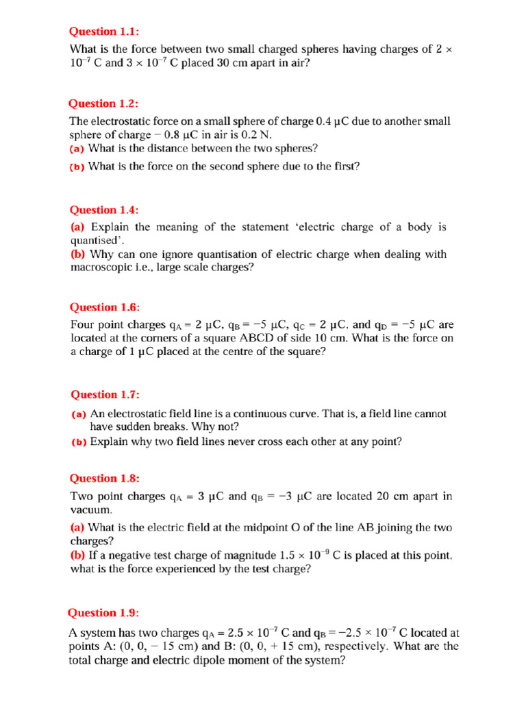 Phy ch1 Ncert Ques | PDF