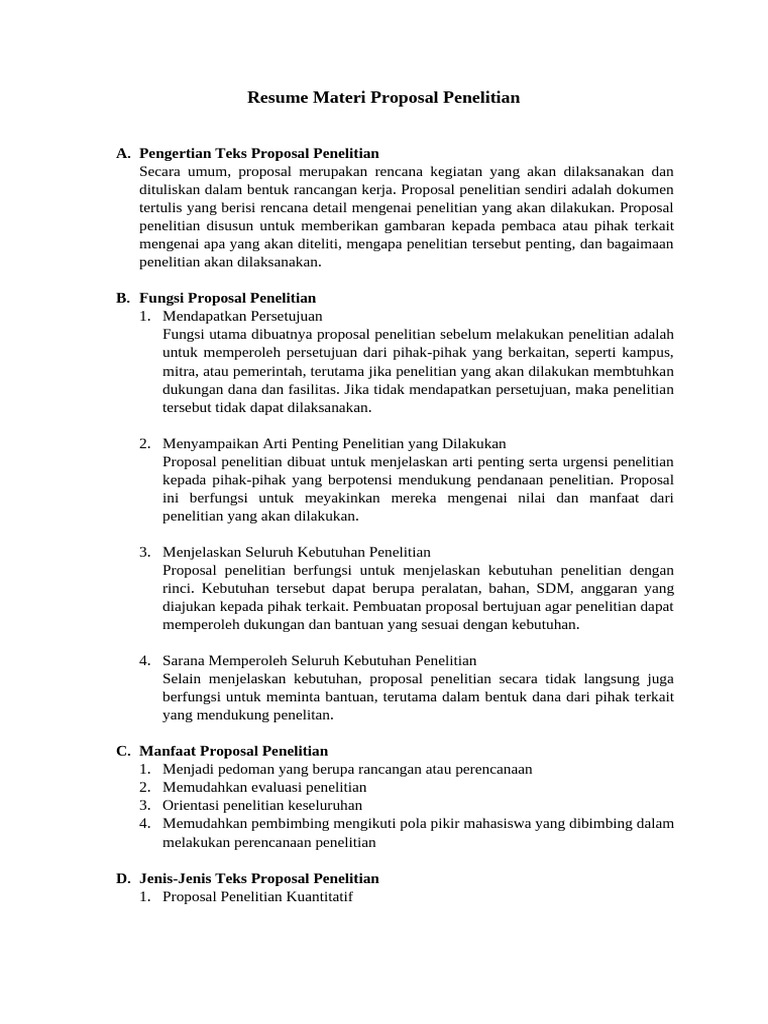 Materi Proposal Penelitian | PDF