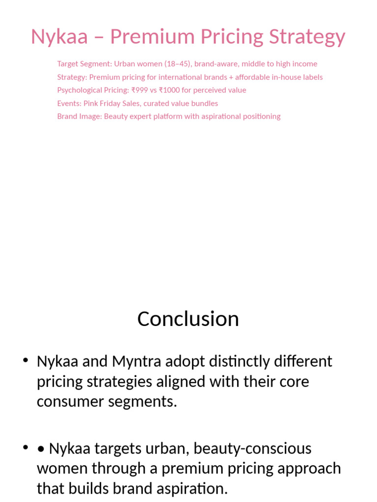 Nykaa vs Myntra: Pricing Strategies Explained | PDF