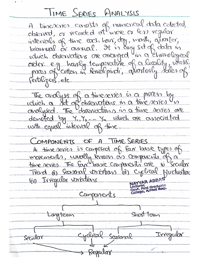 Timeseries Analysis | PDF