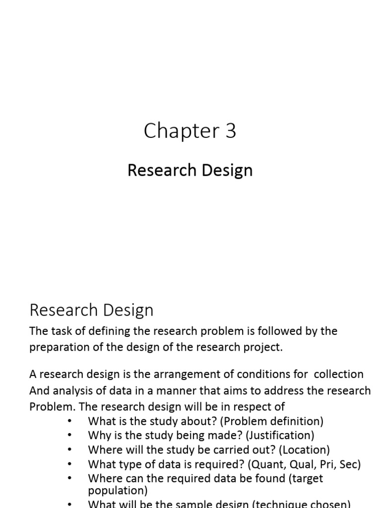 Chapter 3 Research - Design | PDF | Sampling (Statistics) | Statistics