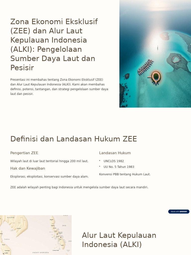 Zona Ekonomi Eksklusif ZEE Dan Alur Laut Kepulauan Indonesia ALKI ...