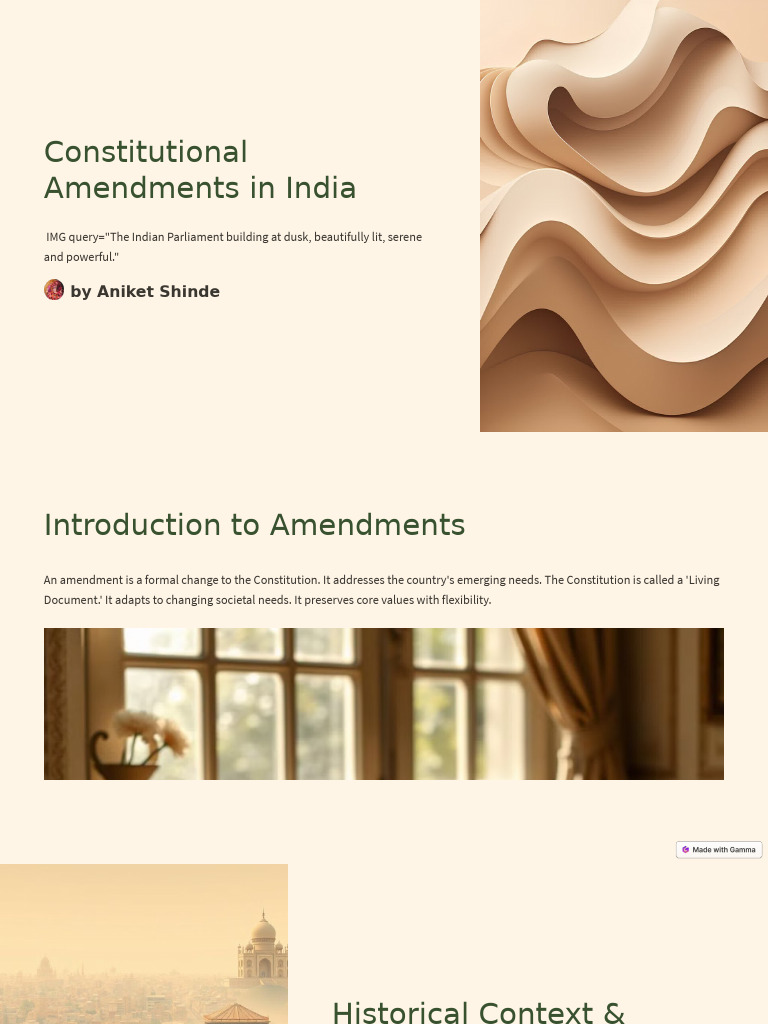 Constitutional Amendments in India | PDF