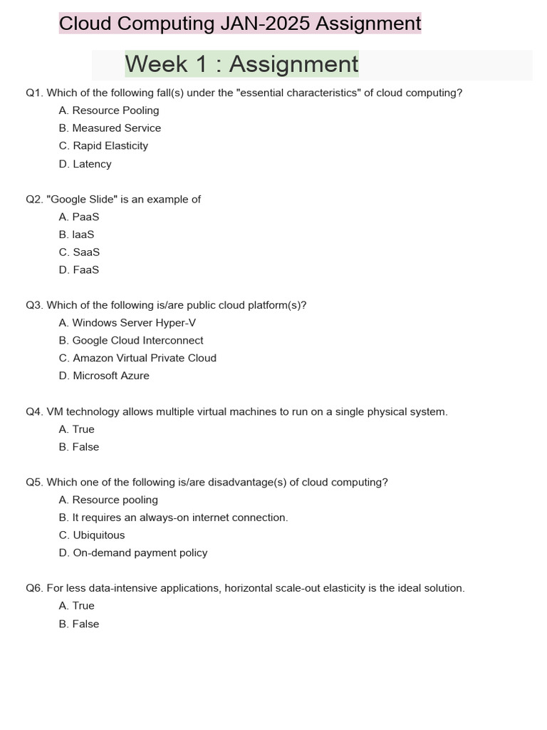 Practice Cloud Computing Jan 2025 Pdf Cloud Computing