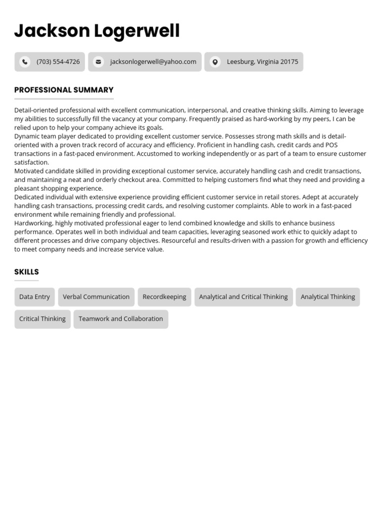 Jackson Logerwell Resume | PDF