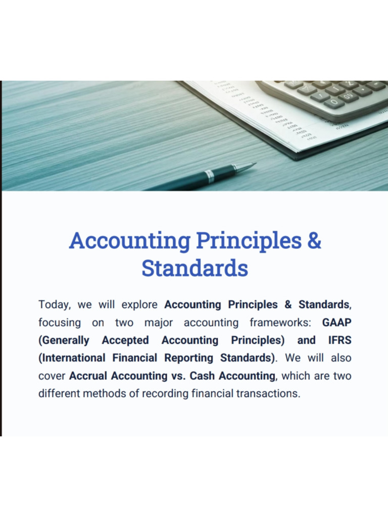 Accounting Principles and Standards | PDF