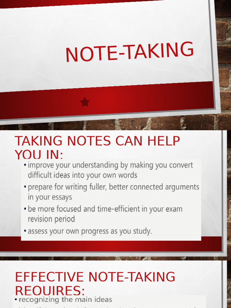 Note Taking | PDF