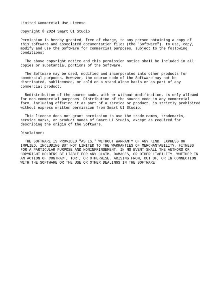 Limited Commercial Use License Overview | PDF