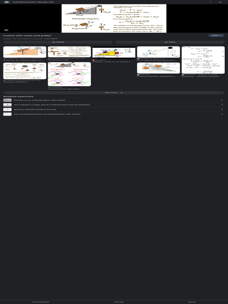 Atwood Machine - Inclined Plane - Google Search | PDF